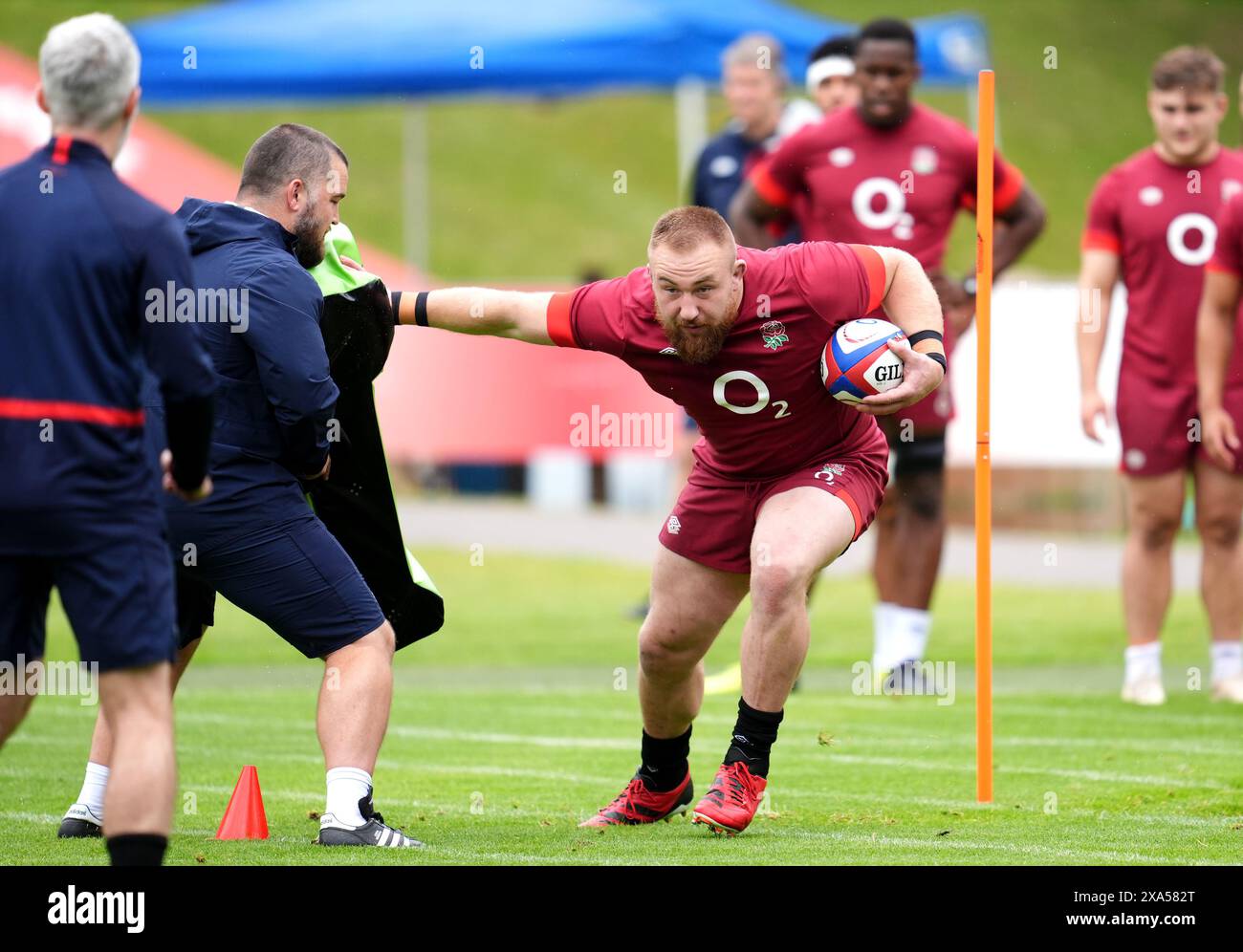 England's Joe Heyes during a training session at Pennyhill Park ...