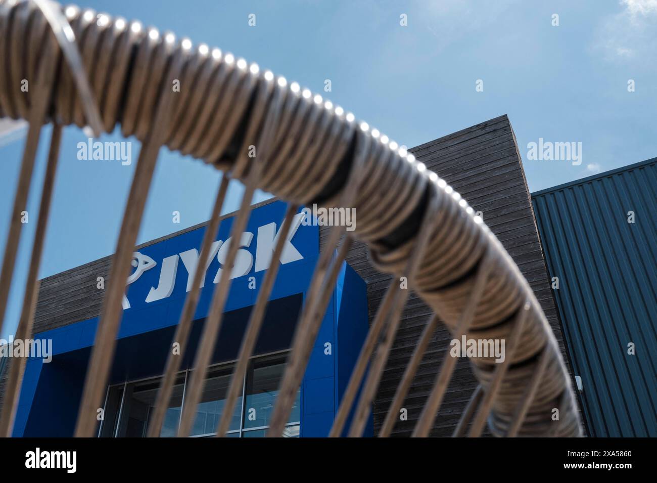Montauban, France. 04th June, 2024. Illustration of the Jysk shop logo ...