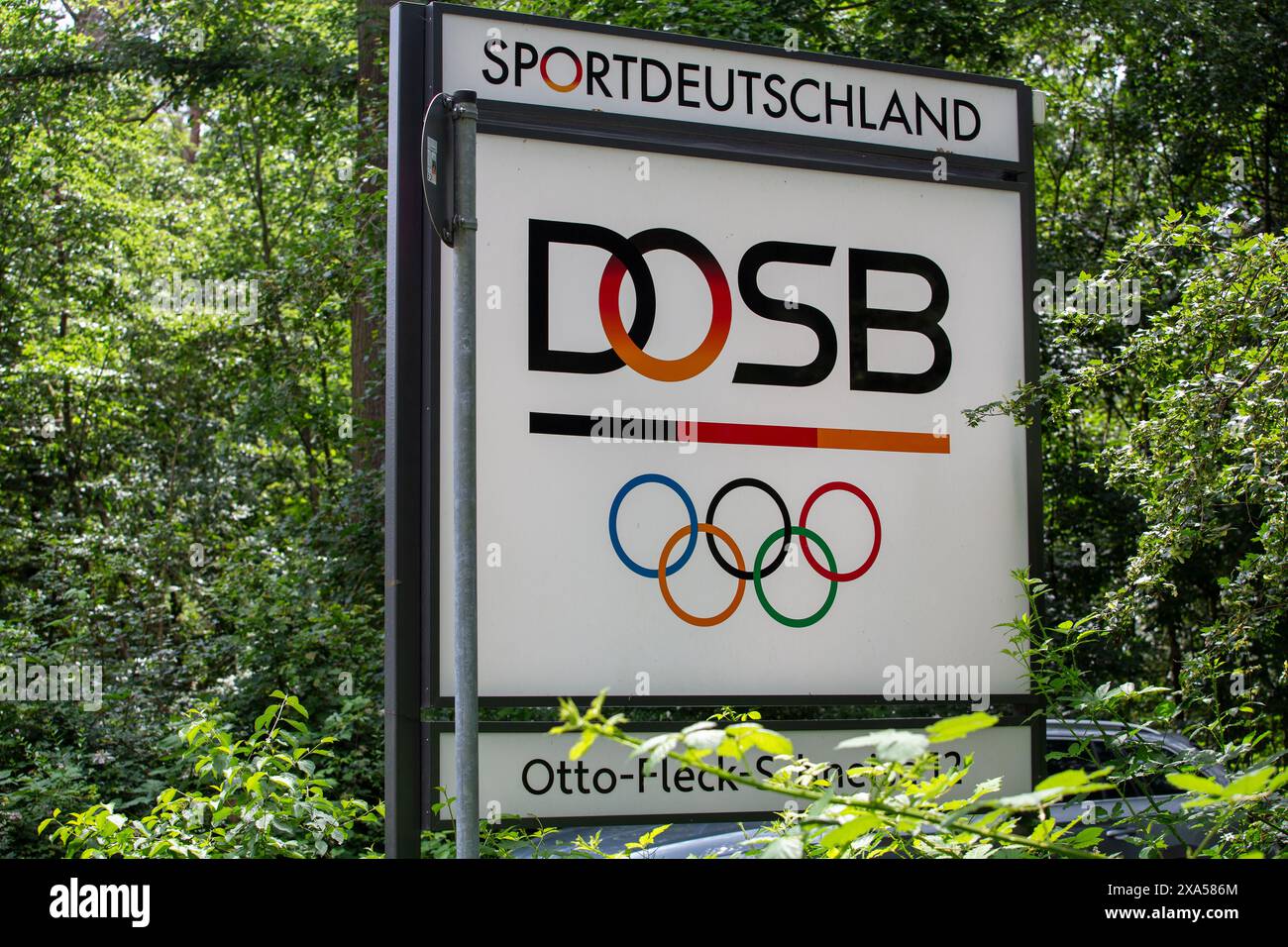 Sign of the DOSB (German Olympic Sports Confederation) in the Otto ...