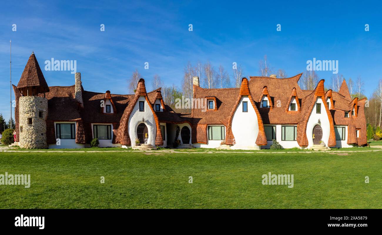 A clay castle in Porumbacu de Sus, Romania, a unique architectural ...