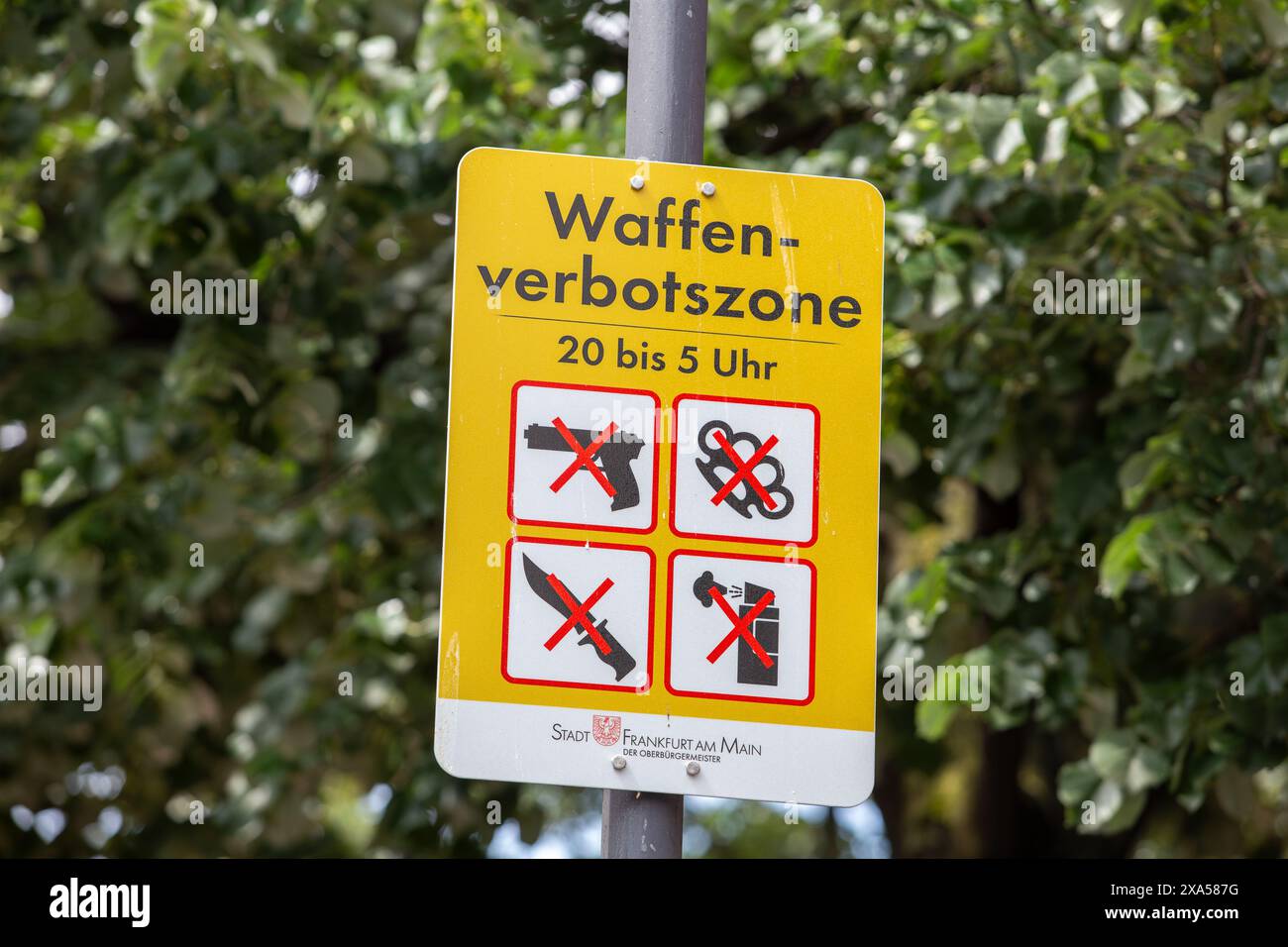 Frankfurt am Main, June 04, 2024: Sign with the inscription ...