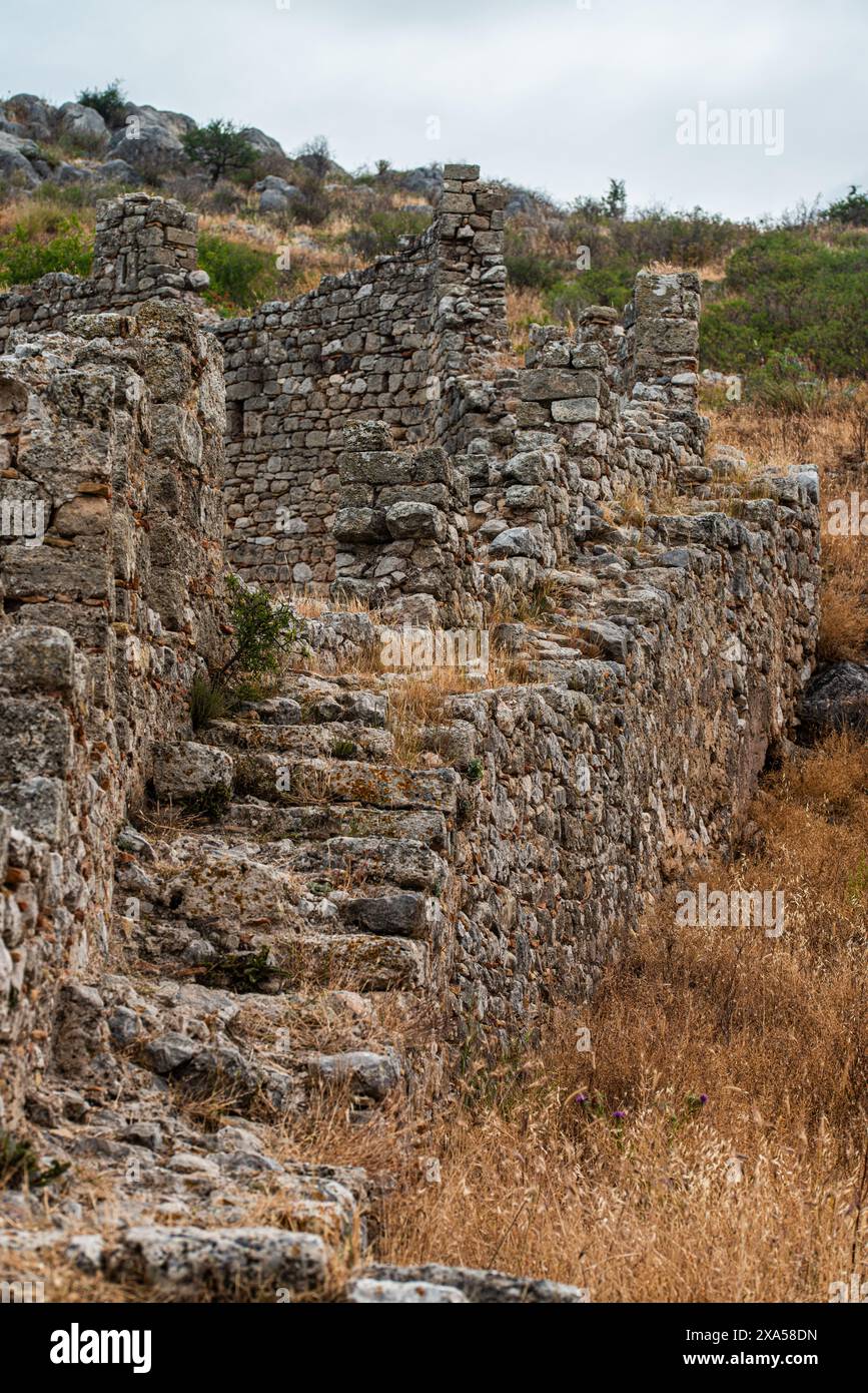 Acrocorinth archeological site, Corinth, Greece Stock Photo - Alamy