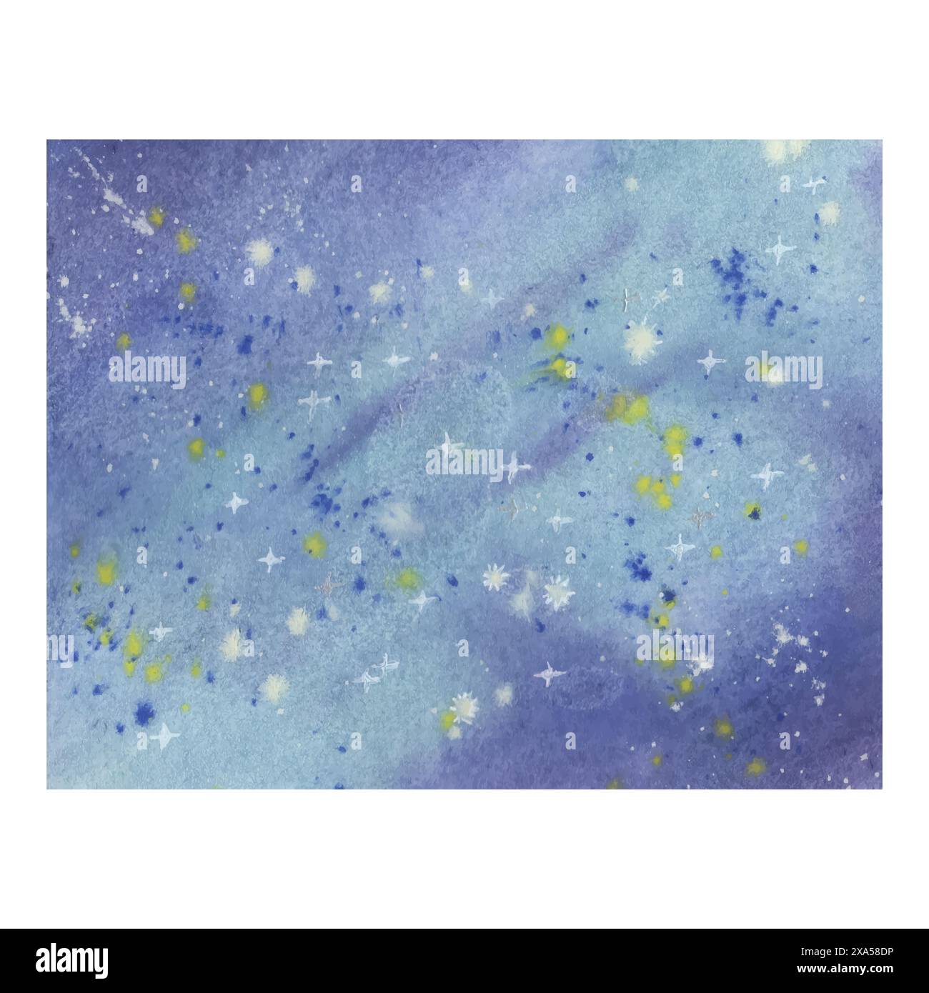 Watercolor illustration The Milky Way Stock Photo - Alamy