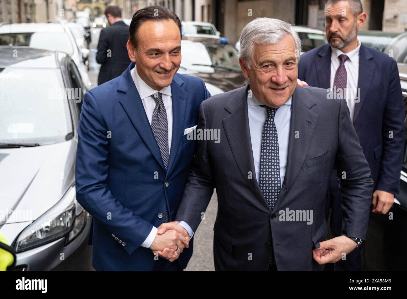 Elezioni: Forza Italia. Alberto Cirio e Antonio Tajani durante alcuni ...