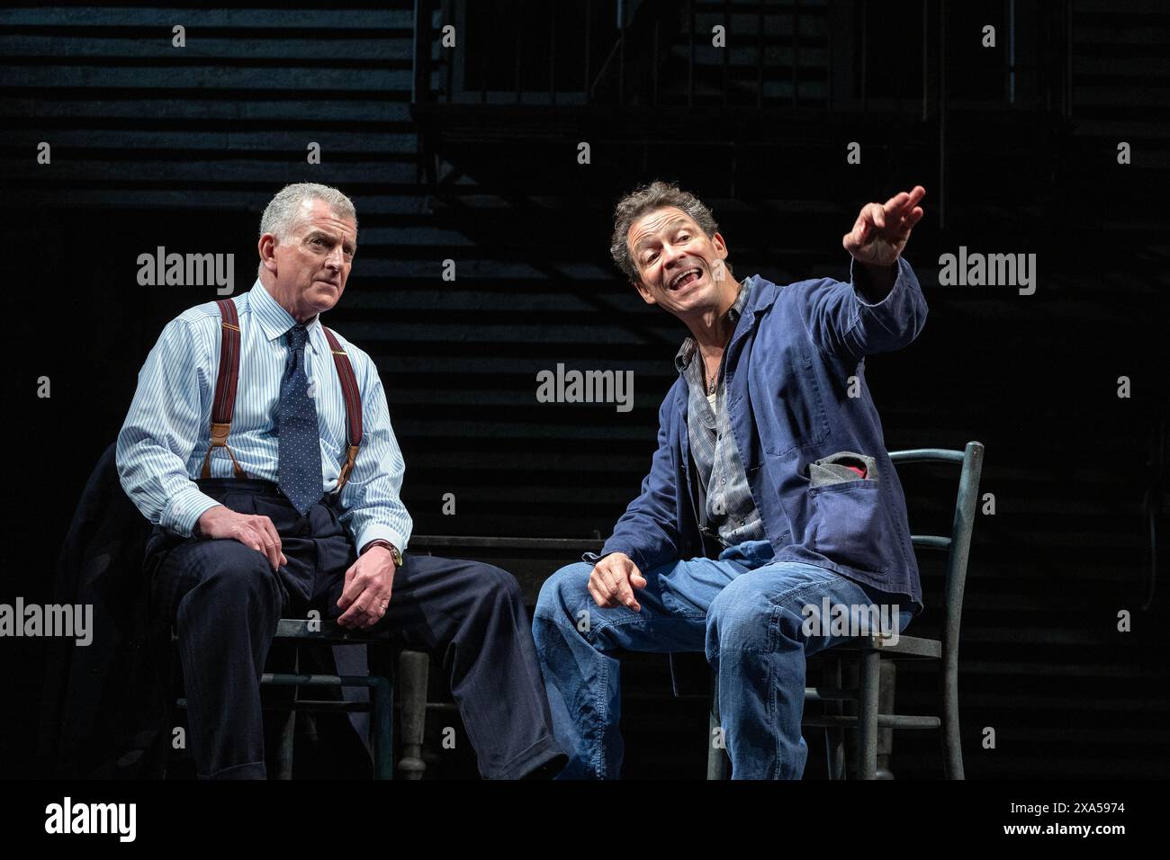 l-r: Martin Marquez (Alfieri), Dominic West (Eddie Carbone) in A VIEW ...