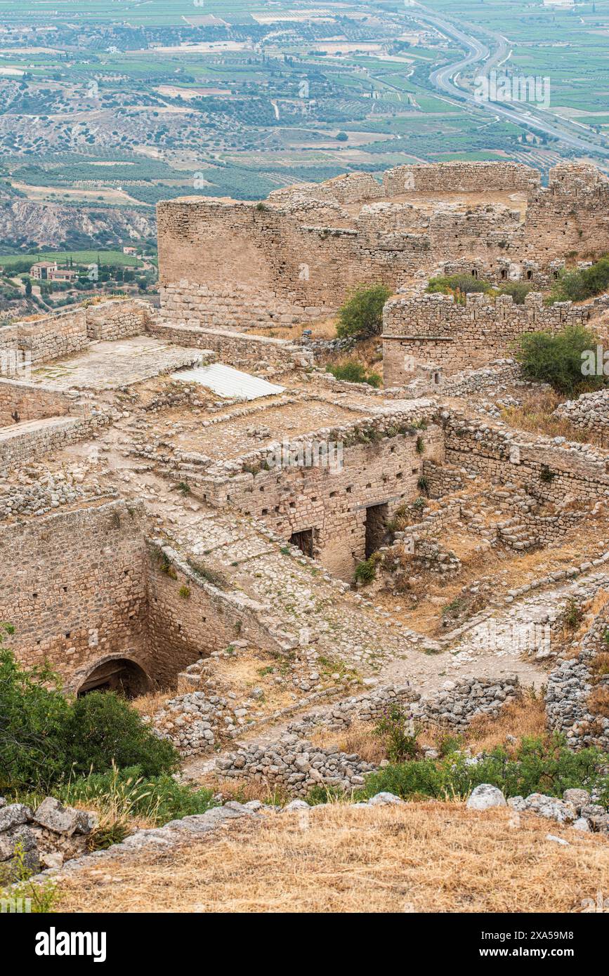Acrocorinth archeological site, Corinth, Greece Stock Photo - Alamy