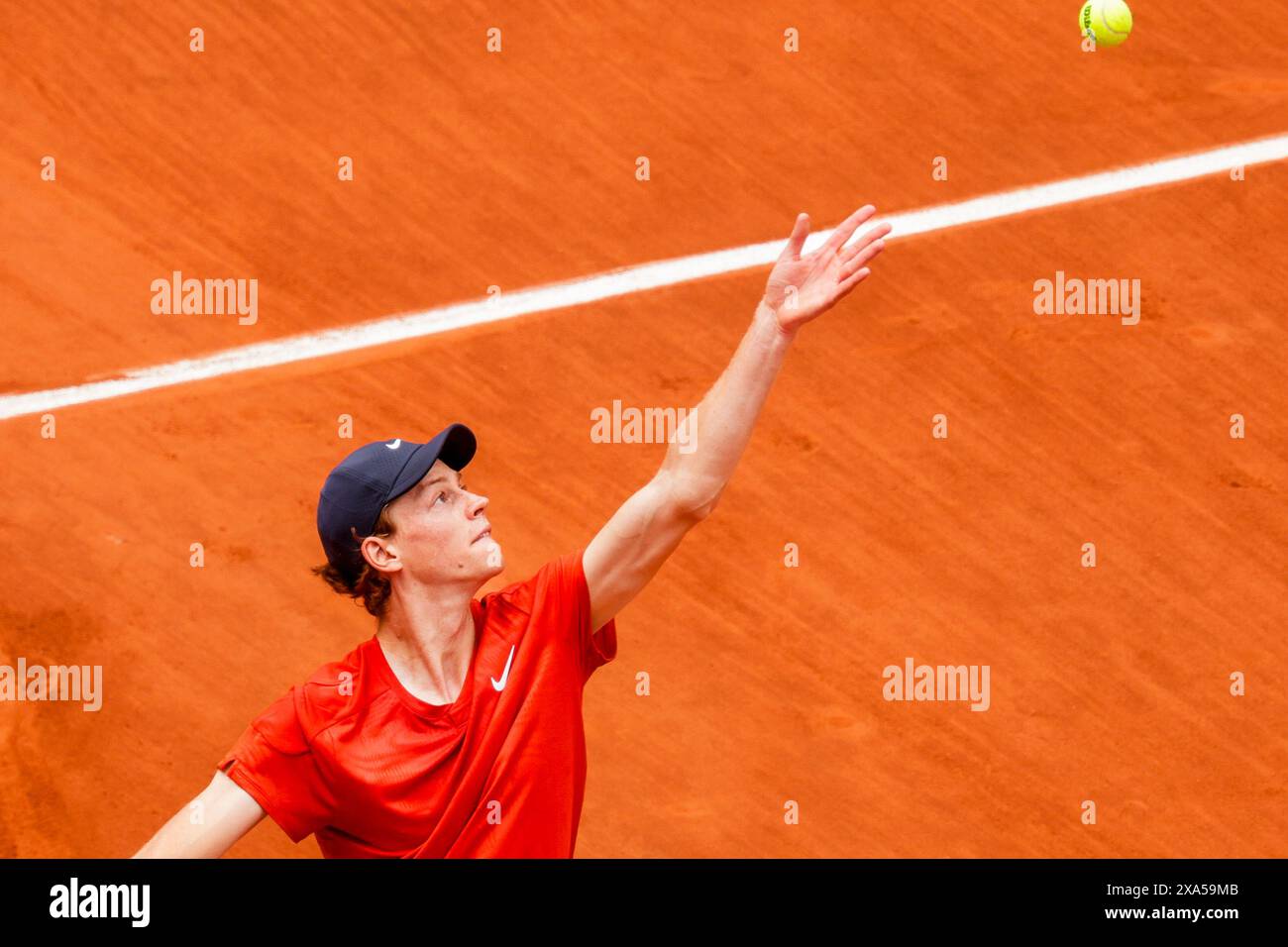 Paris, France. 4th June, 2024. Tennis player Jannik Sinner from Italy ...