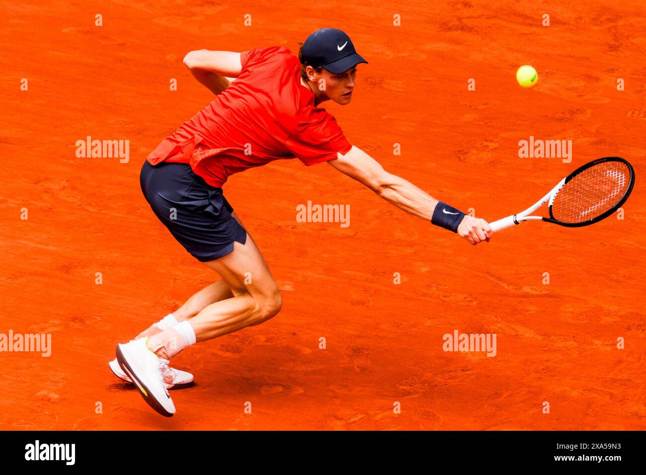 Paris, France. 4th June, 2024. Tennis player Jannik Sinner from Italy ...