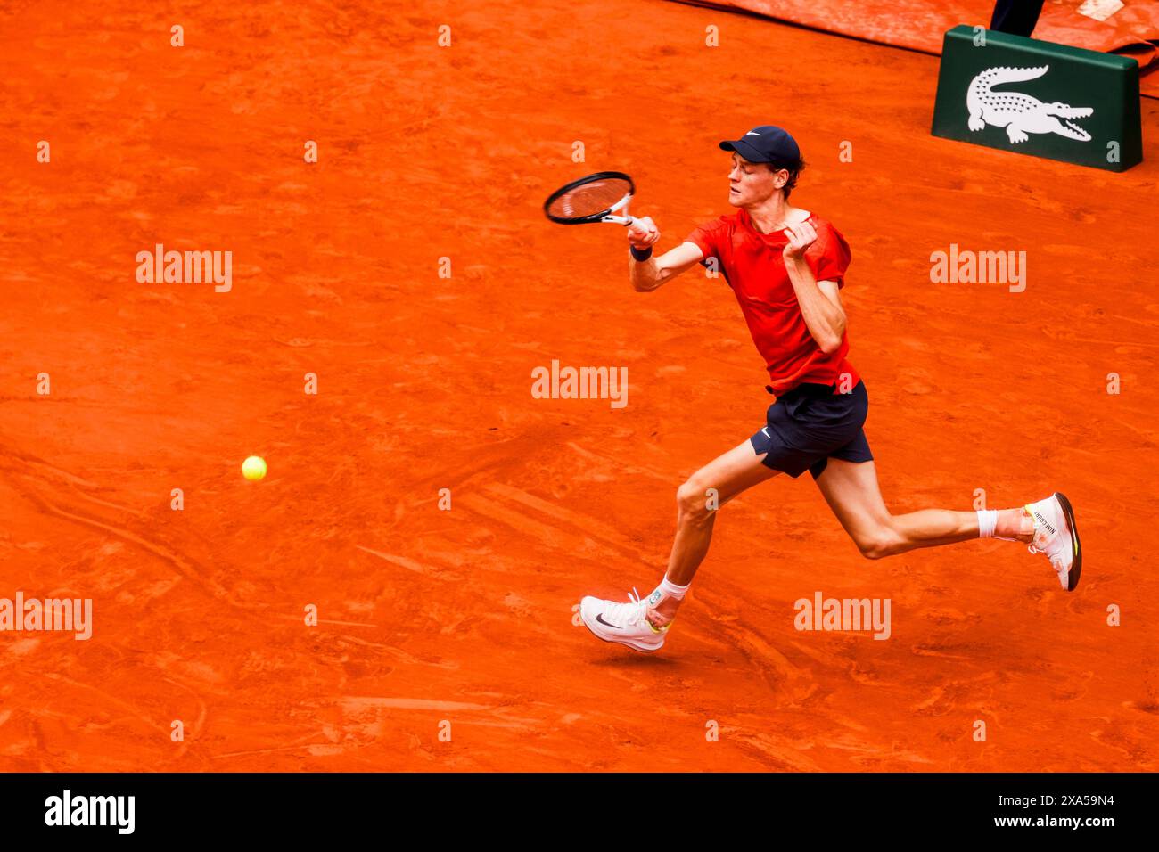 Paris, France. 4th June, 2024. Tennis player Jannik Sinner from Italy ...