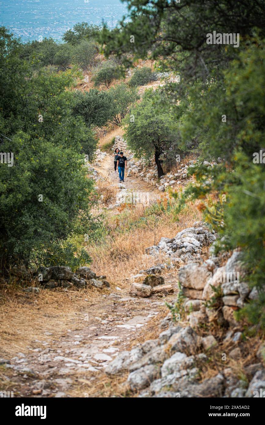 Acrocorinth archeological site, Corinth, Greece Stock Photo - Alamy