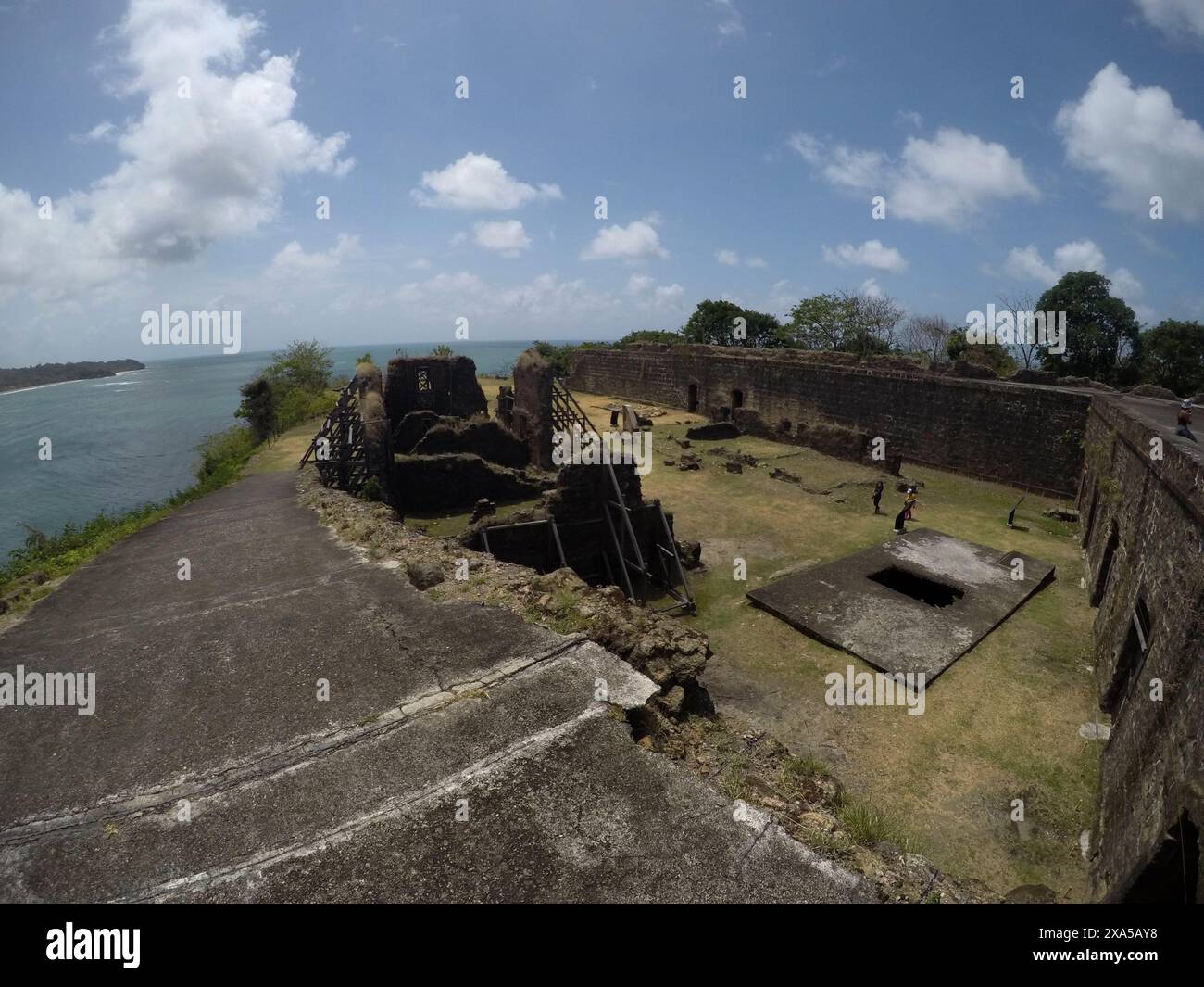 The Views of a cannon in a fort in Panama Stock Photo - Alamy
