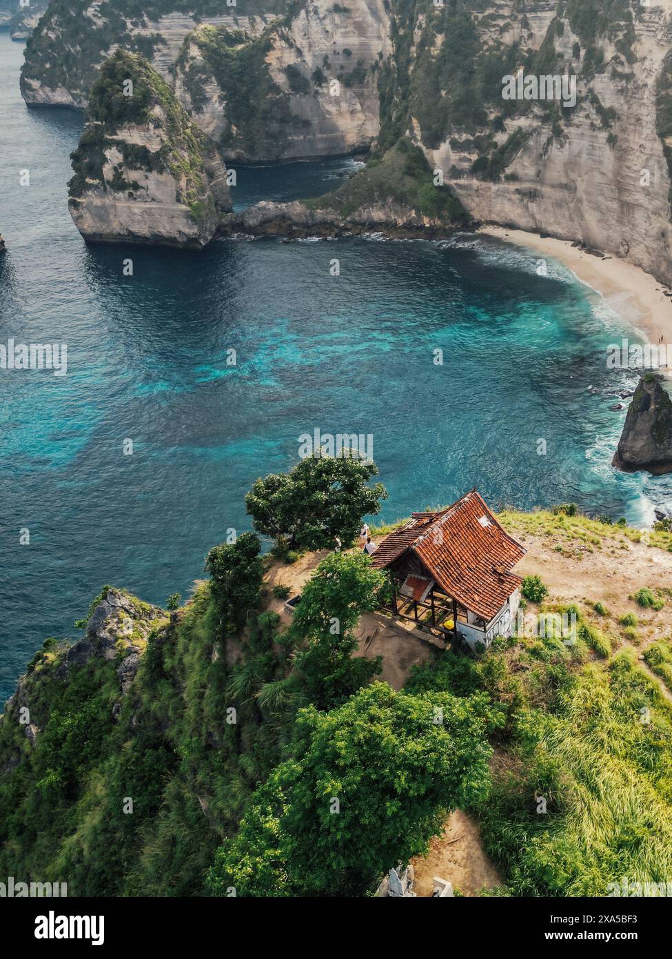 An aerial view of Diamond Beach in Bali, Indonesia Stock Photo - Alamy