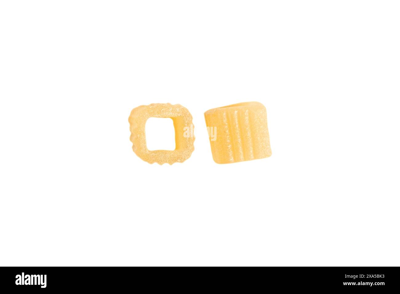 Italian small pasta cubetto isolated on white background Stock Photo ...