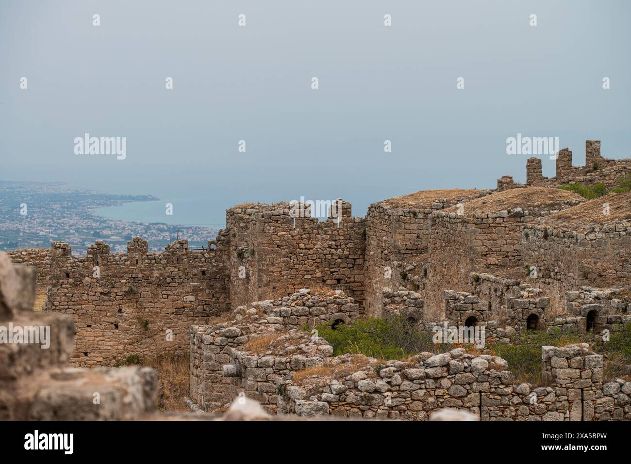 Acrocorinth archeological site, Corinth, Greece Stock Photo - Alamy