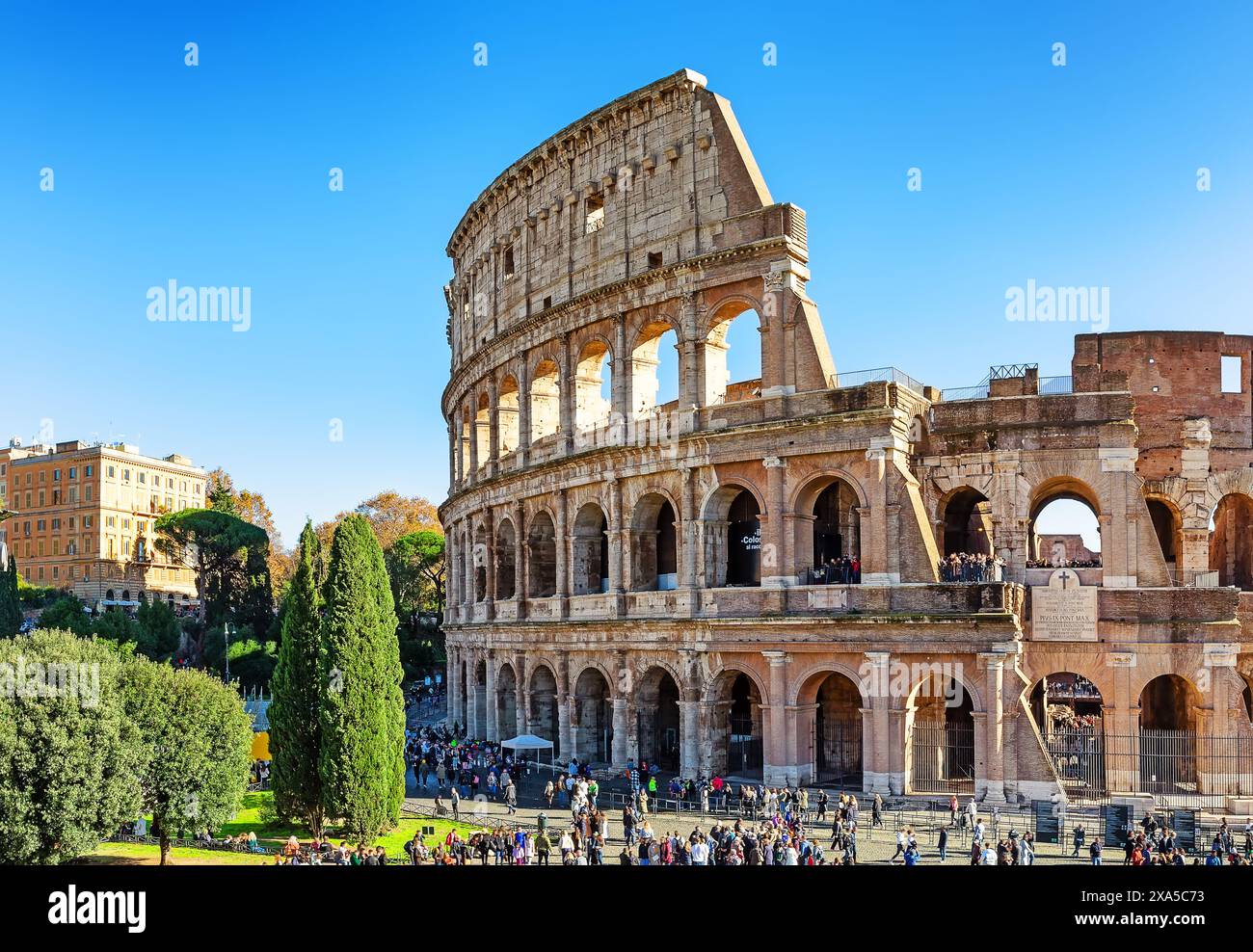Colosseum (Coliseum) is one of main travel attraction of Rome, Italy ...