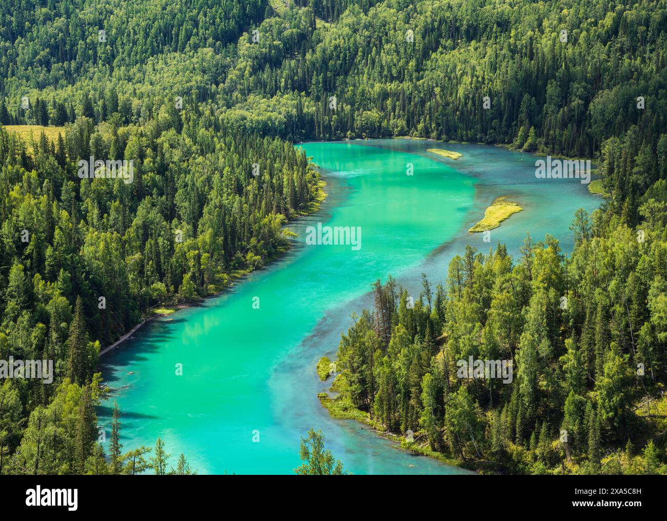 A scenic view of Kanas Area in Altay Region, Xinjiang, China Stock ...