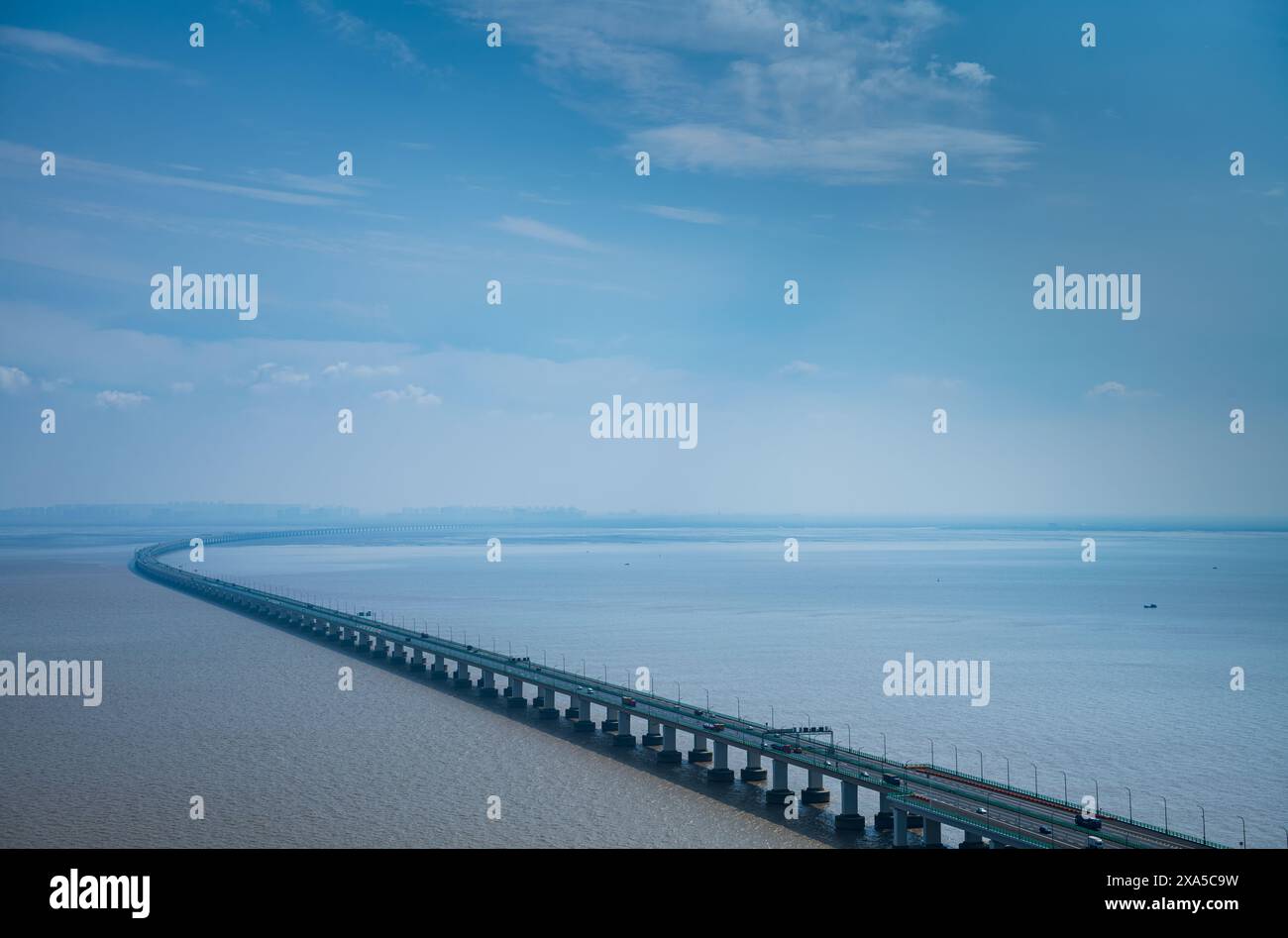 An aerial view of the sea-crossing bridge Stock Photo - Alamy