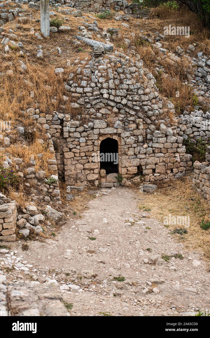 Acrocorinth archeological site, detail Stock Photo - Alamy