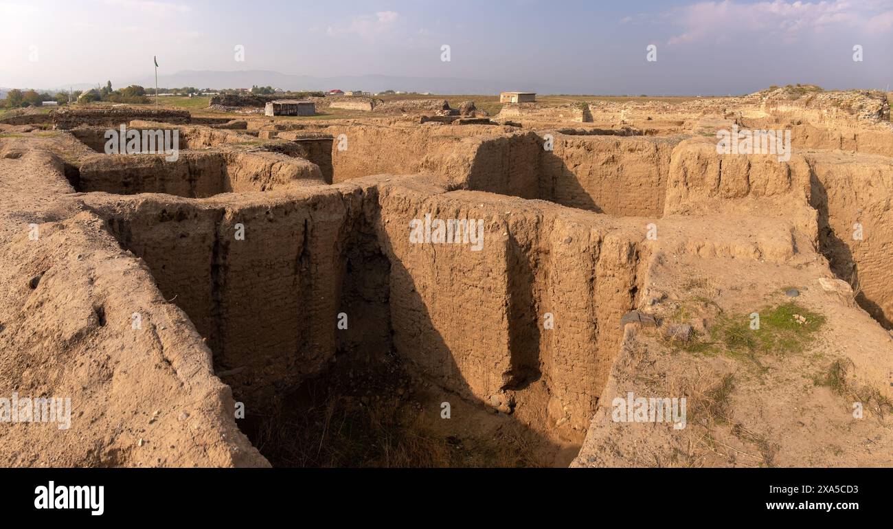 The city of Shamkir. Azerbaijan. 10.17.2021. Excavations of the large ...