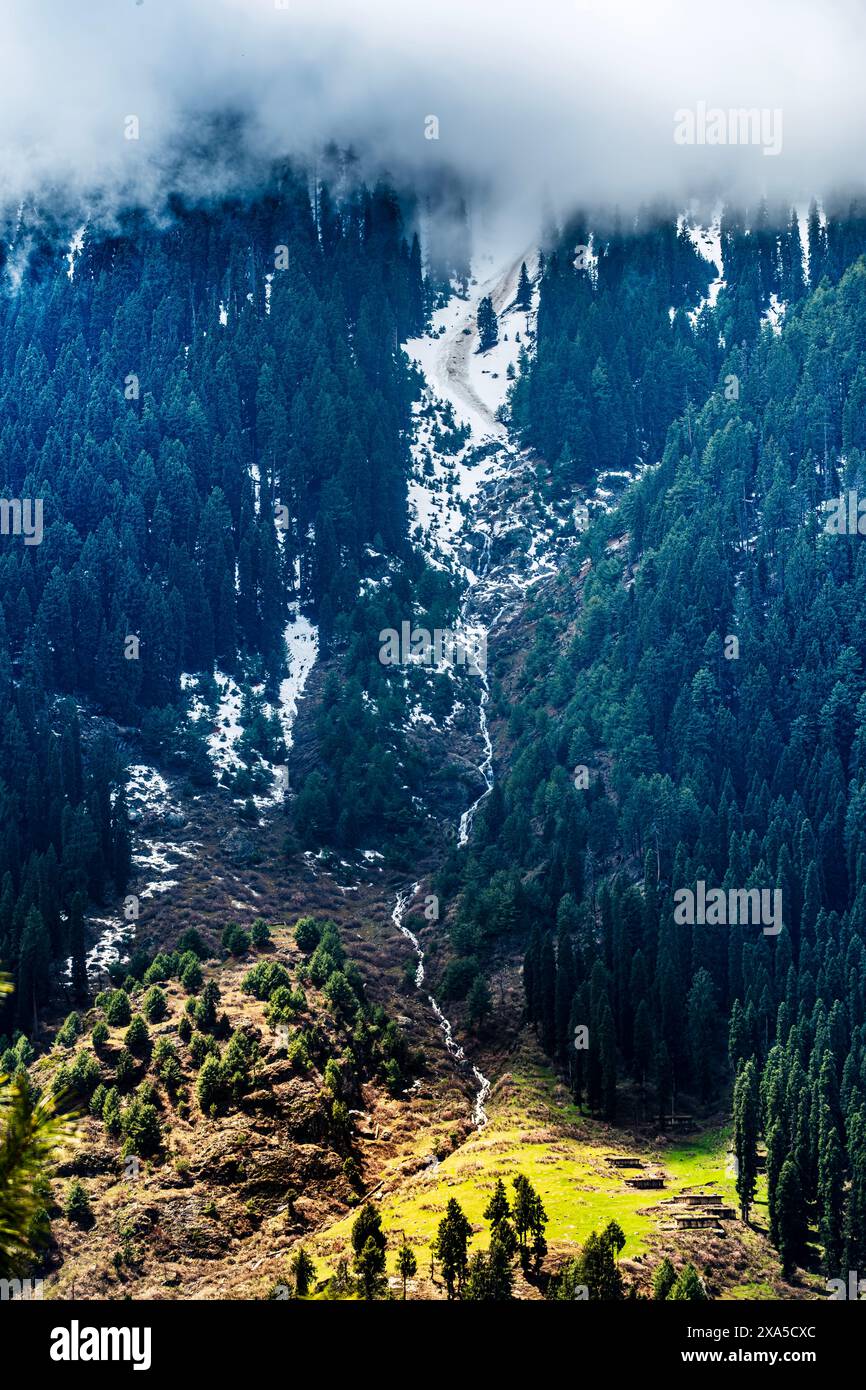 A beautiful landscape of Aru Valley in Pahalgam, Kashmir Stock Photo ...