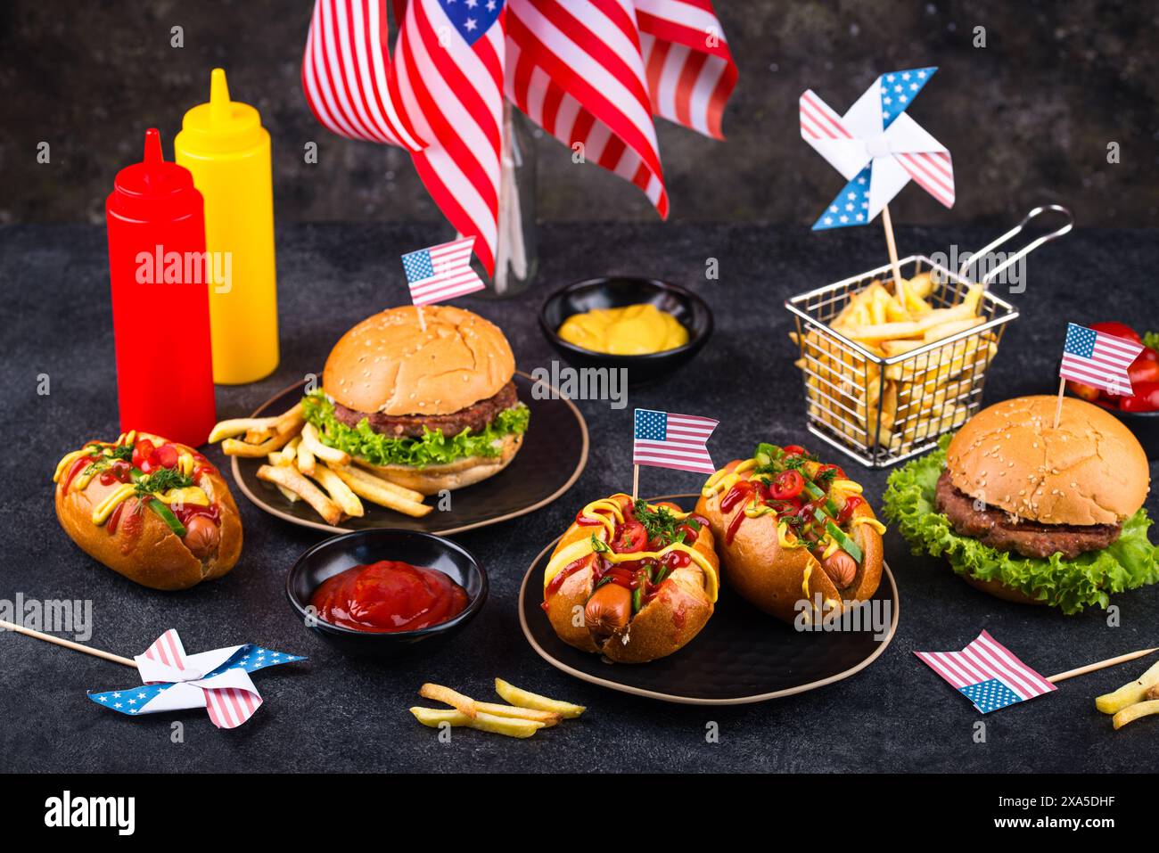 Traditional American food for celebrating July 4 Independence Day Stock ...