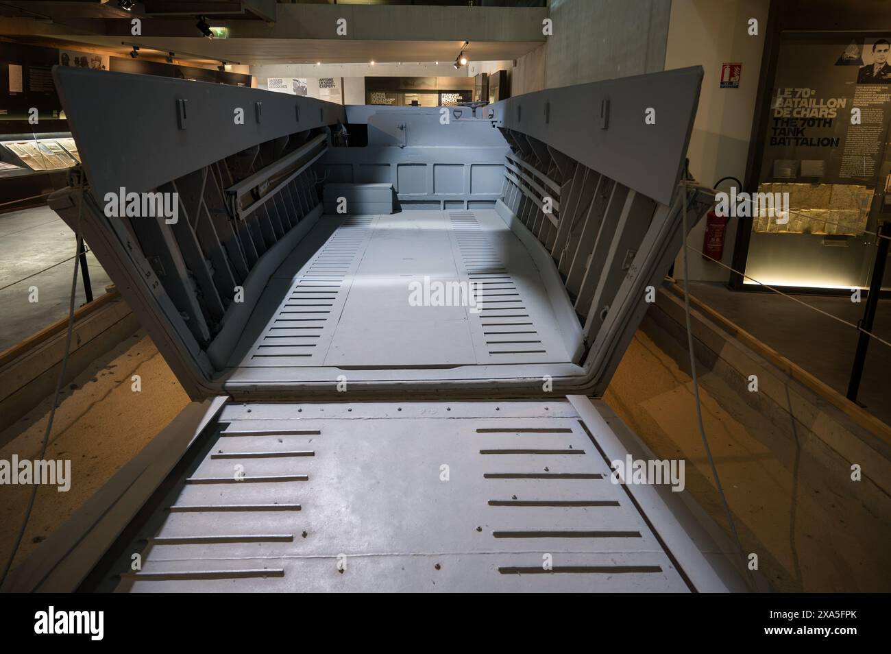 An old Higgins Industries LCVP type landing craft from the Second World ...