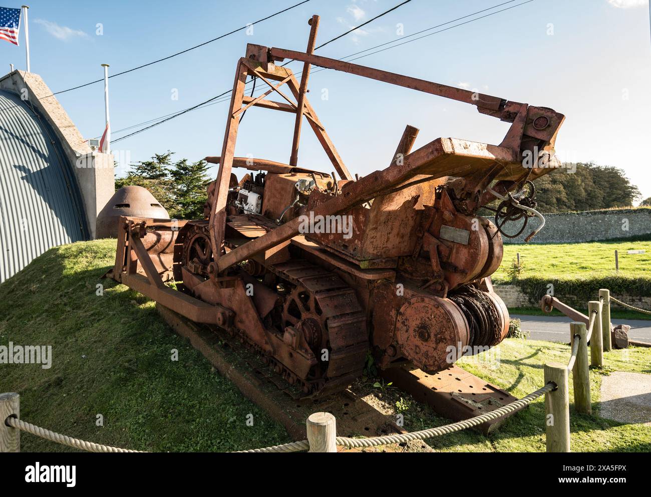 The American Caterpillar D4 bulldozer type excavator from the Second ...