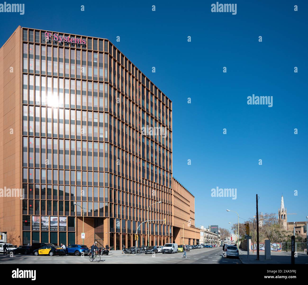 The building of the T-Systems Iberia company on Pere IV street in ...