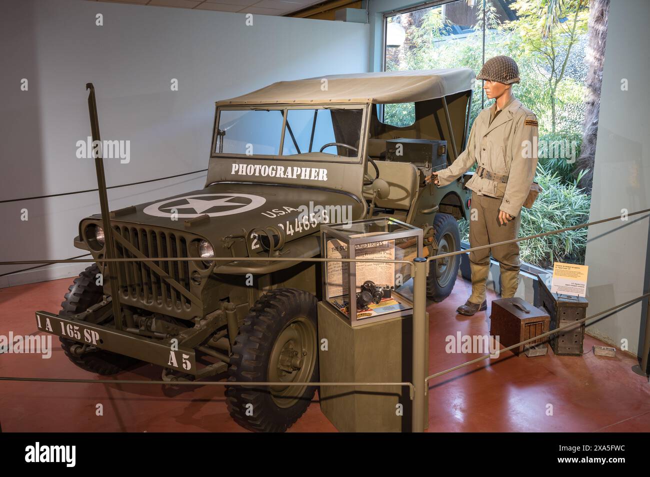A Jeep Willys MB of a photographer from the Second World War in ...