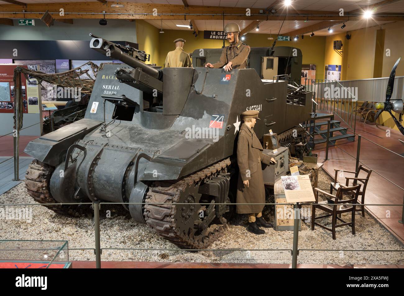 The World War II self-propelled artillery vehicle Sexton Stock Photo ...