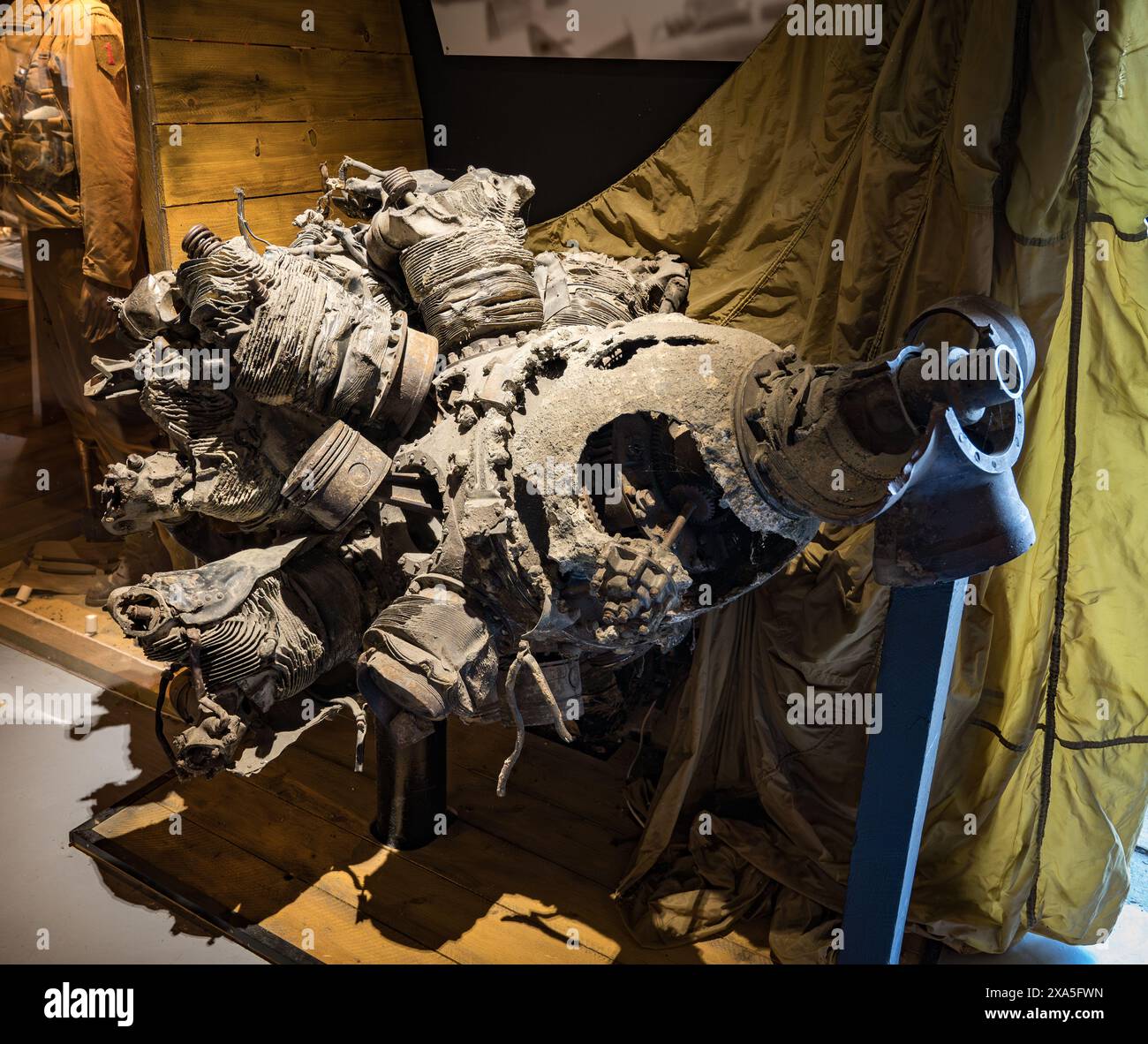 The remains of the star radial engine of the World War II Republic ...