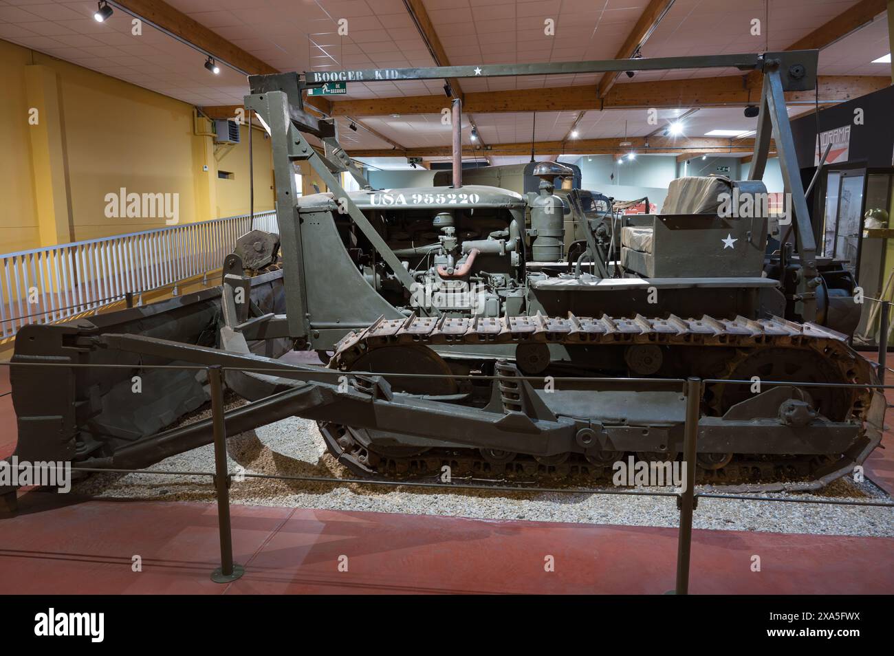 The caterpillar excavator tractor model D7 used in the second world war ...