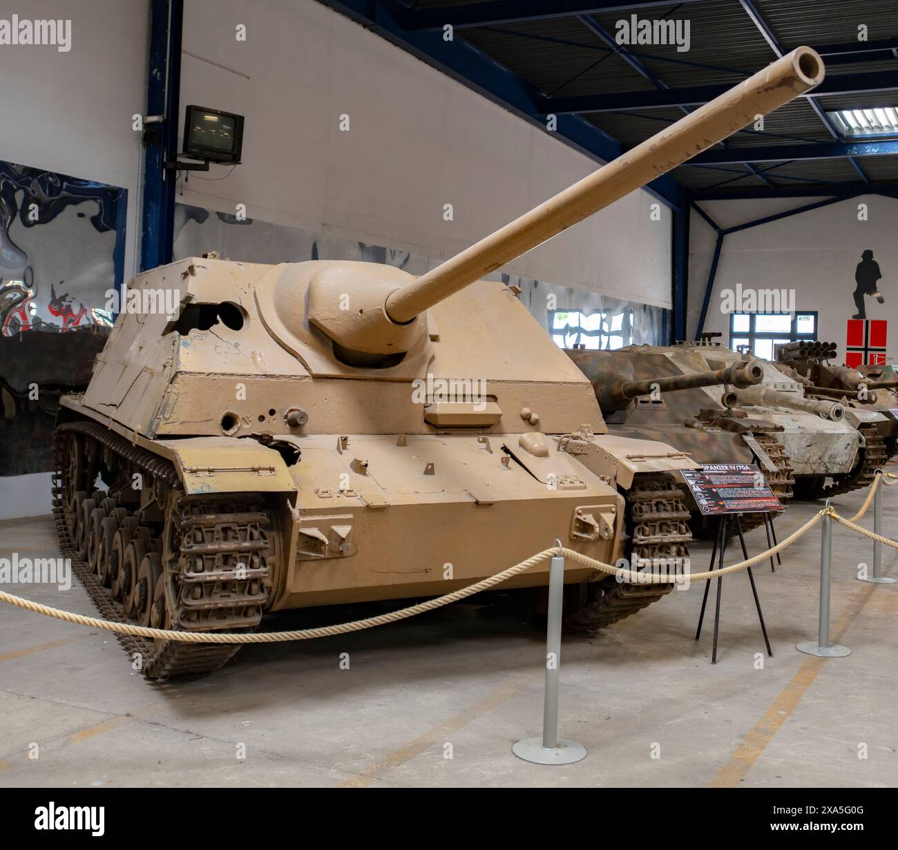 Jagdpanzer IV/70A at Museum of Armored Vehicles in Saumur, France Stock ...