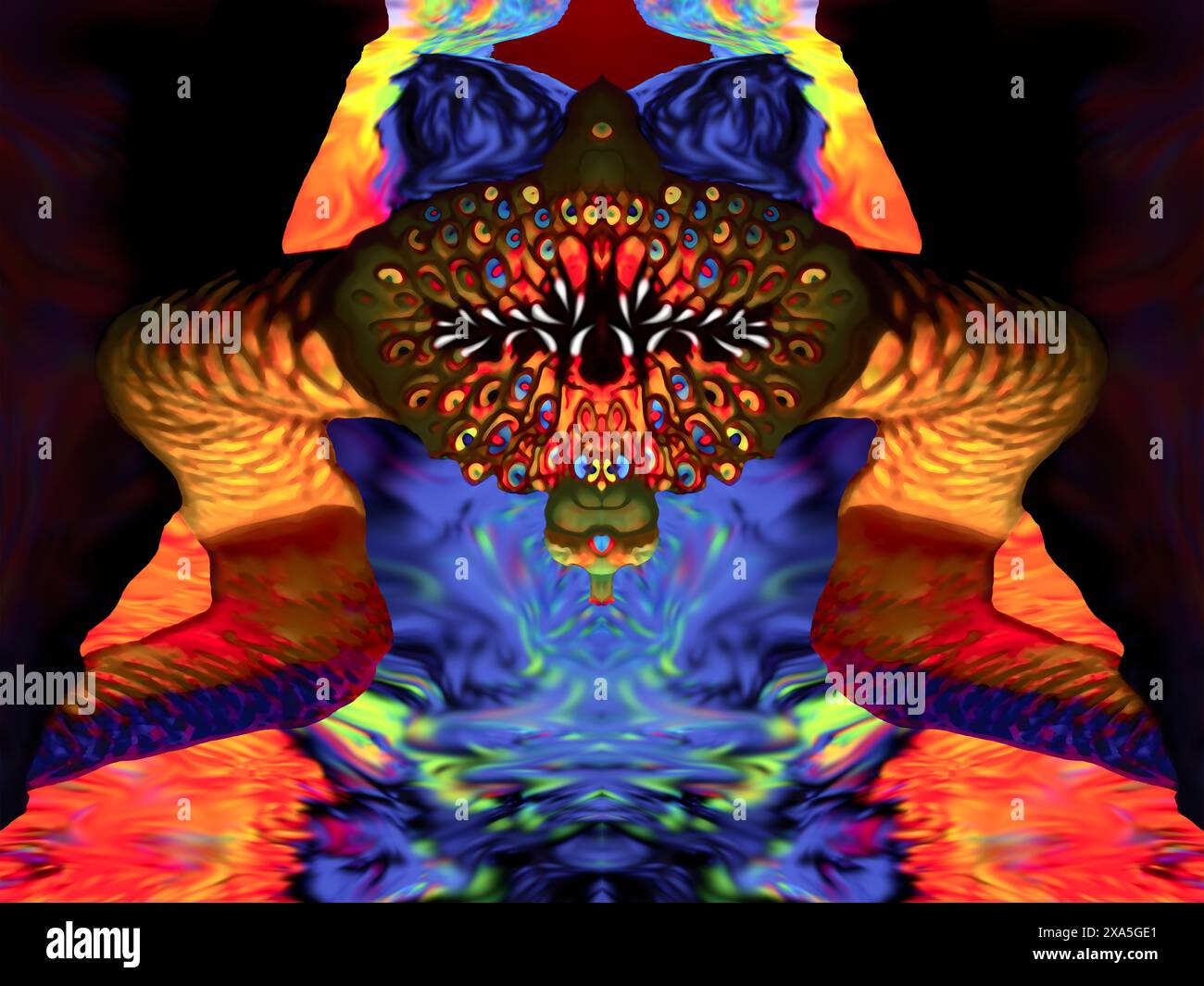 Digital painting depicting the Greek monster Argus rising up from a ...