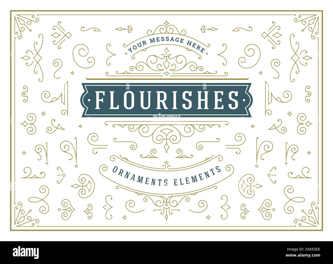 Flourish set Cut Out Stock Images & Pictures - Alamy