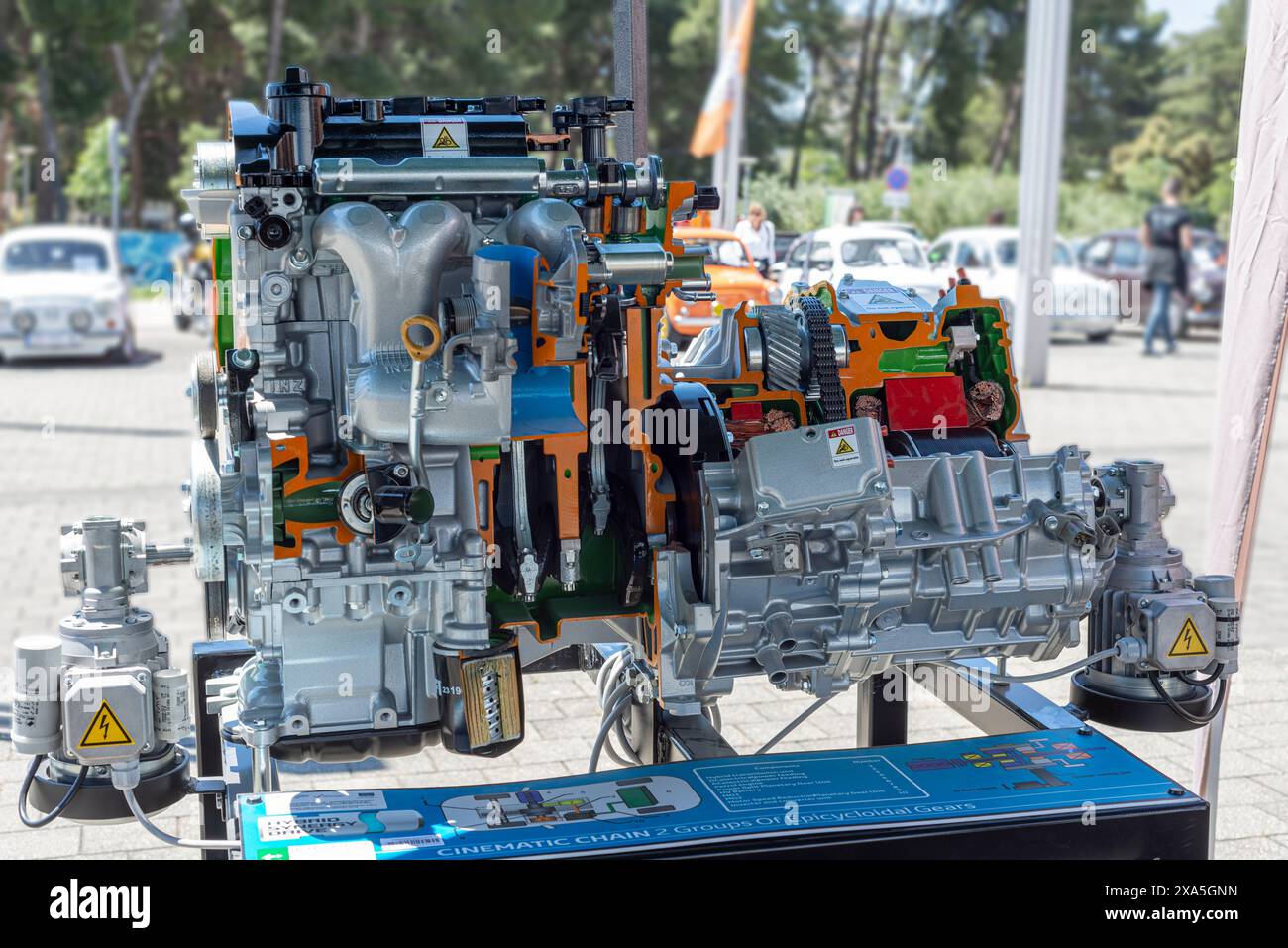 A cross-section of hybrid synergy drive engine Stock Photo - Alamy