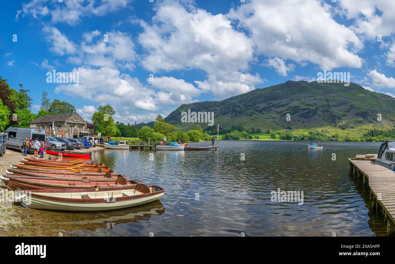 Boats for hire at St Patrick’s Boat Landing, Glenridding, Ullswater ...