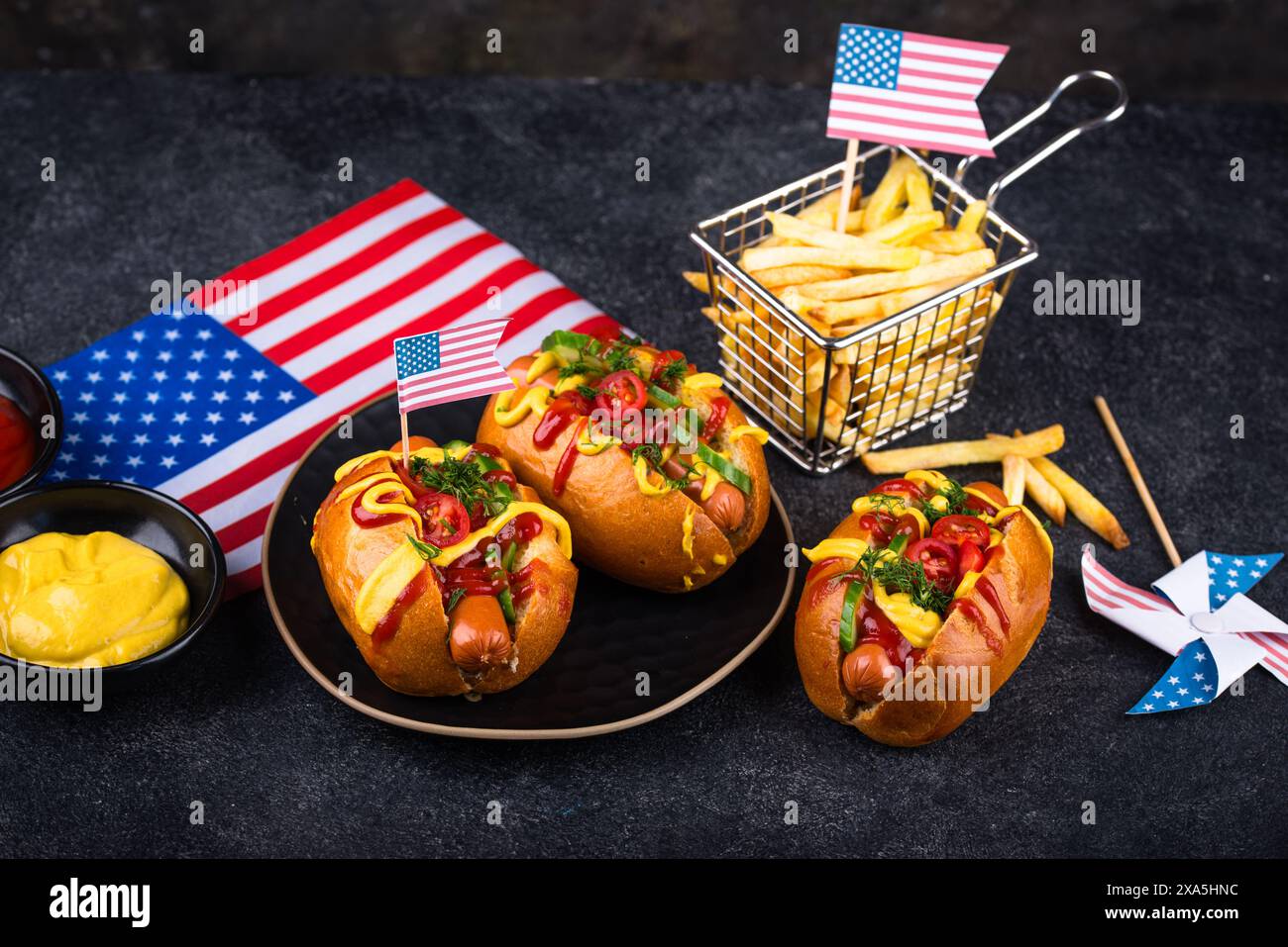 Traditional American food for celebrating July 4 Independence Day Stock ...