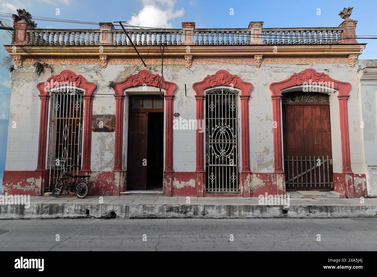 352 White and red house from the early 1900s in eclectic style ...