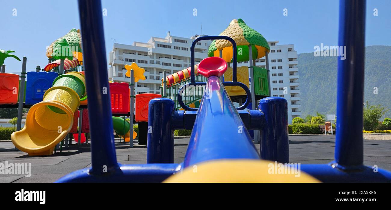 A side view of urban playground Stock Photo - Alamy