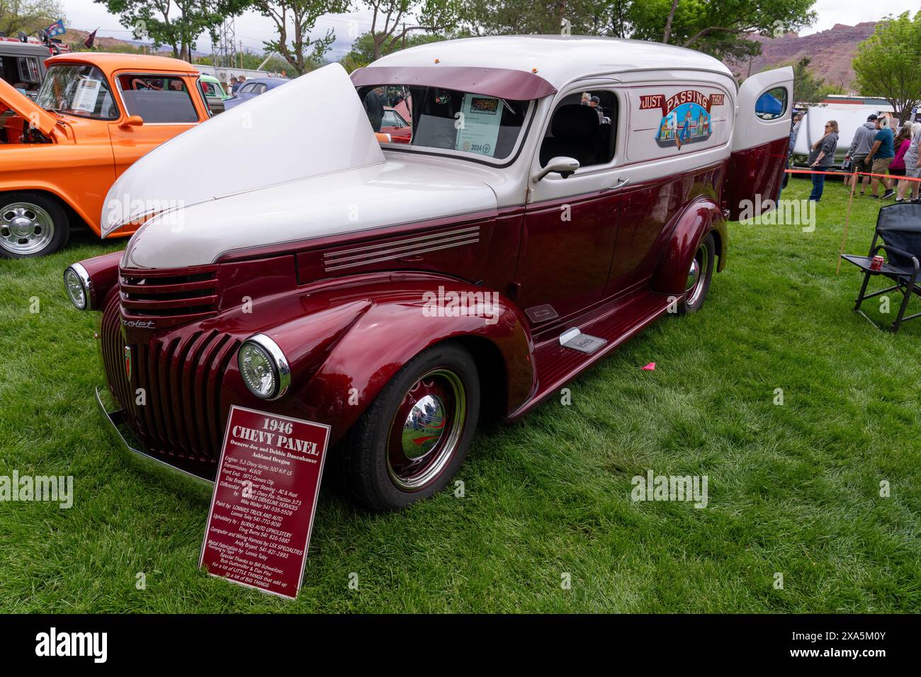 Modified 1946 Chevrolet Panel Truck in the Moab Rotary Car Show in Moab ...