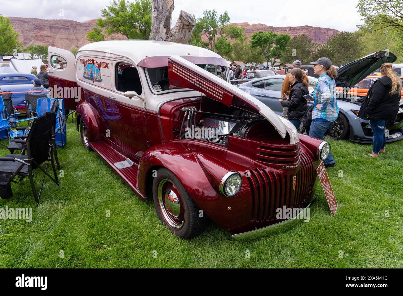 Modified 1946 Chevrolet Panel Truck in the Moab Rotary Car Show in Moab ...