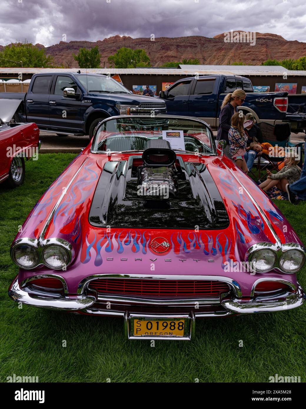 Modified 1962 Chevy Corvette in the Moab Rotary Car Show in Moab, Utah ...