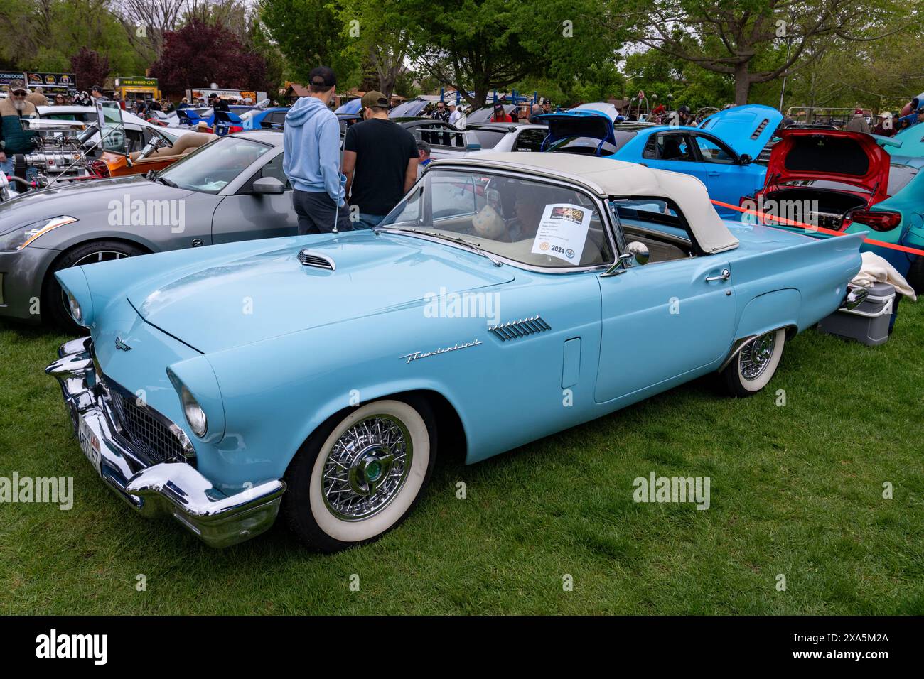 Restored 1957 Ford Thunderbird in the Moab Rotary Car Show in Moab ...