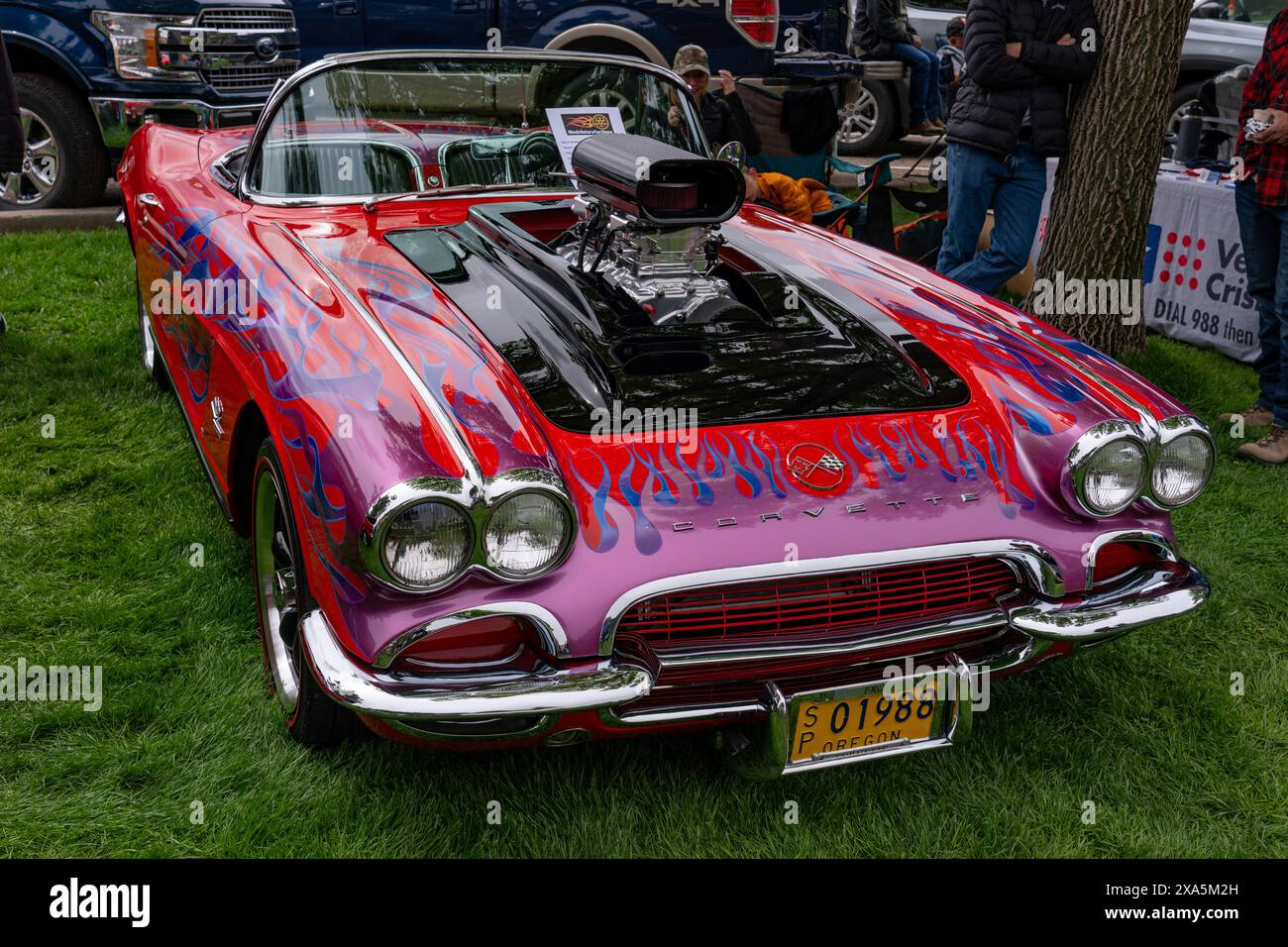 Modified 1962 Chevy Corvette in the Moab Rotary Car Show in Moab, Utah ...