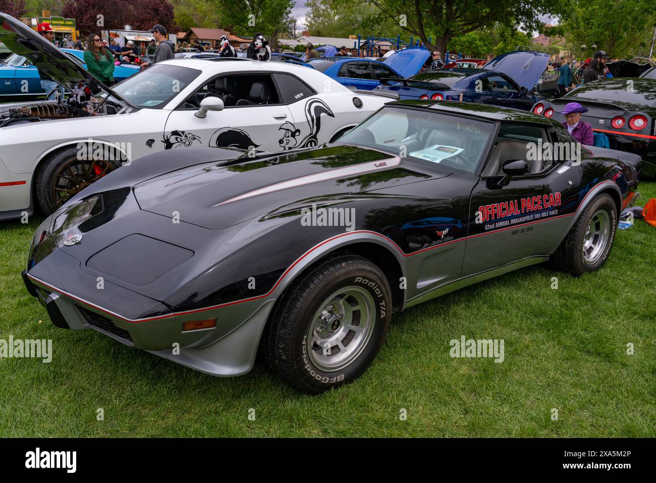 A restored 1978 Chevrolet Corvette in the Moab Rotary Car Show in Moab ...
