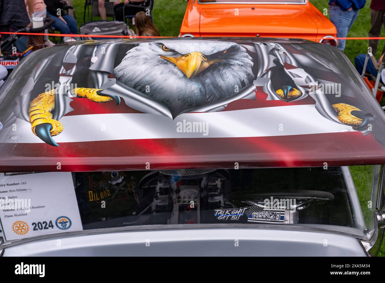 A customized paint job on a 1932 Ford Model A Roadster in the Moab ...