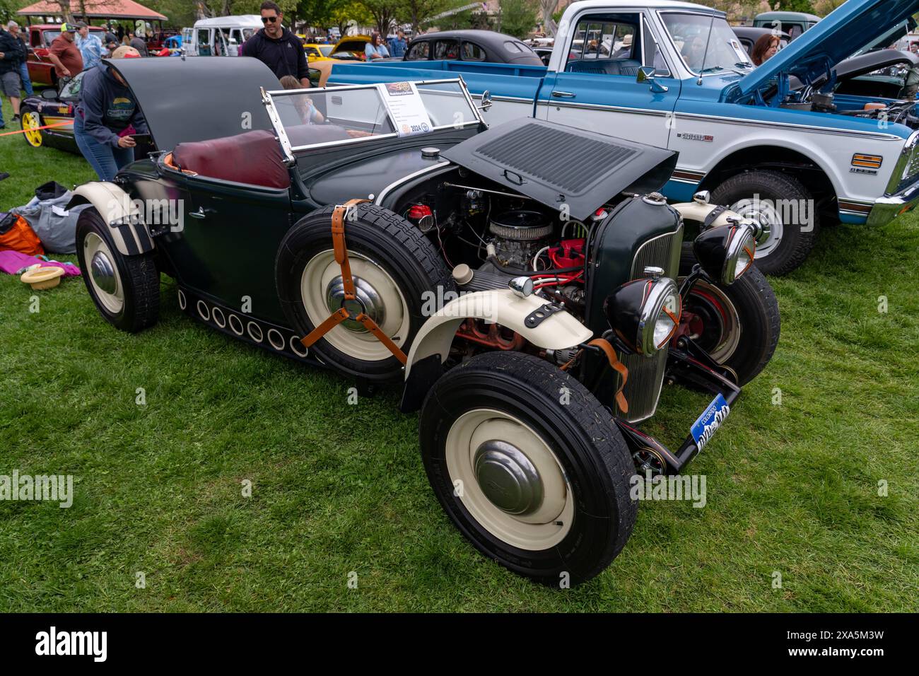 A customized 1930 Ford Model A Roadster in the Moab Rotary Car Show in ...