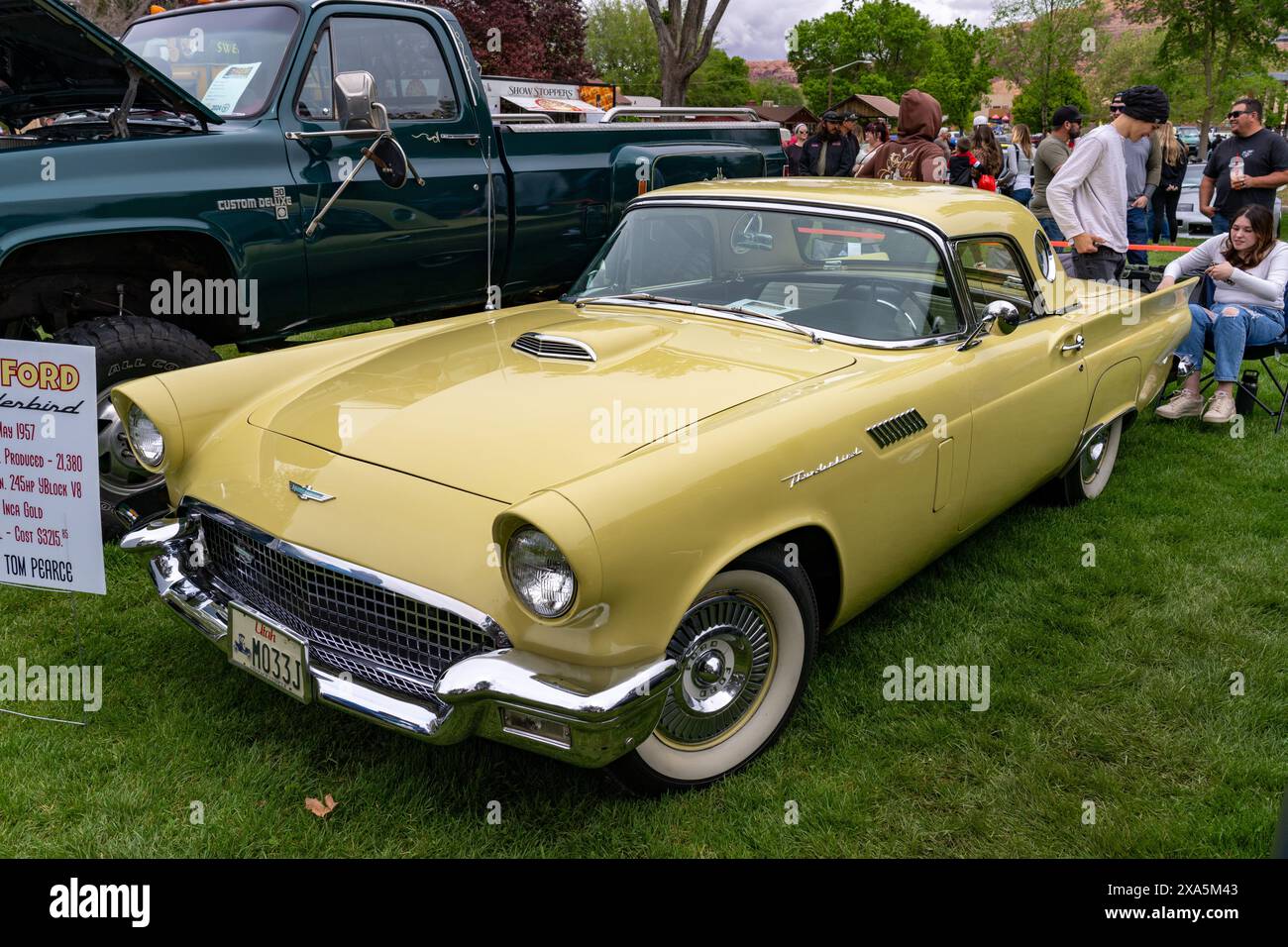 Restored 1957 Ford Thunderbird in the Moab Rotary Car Show in Moab ...