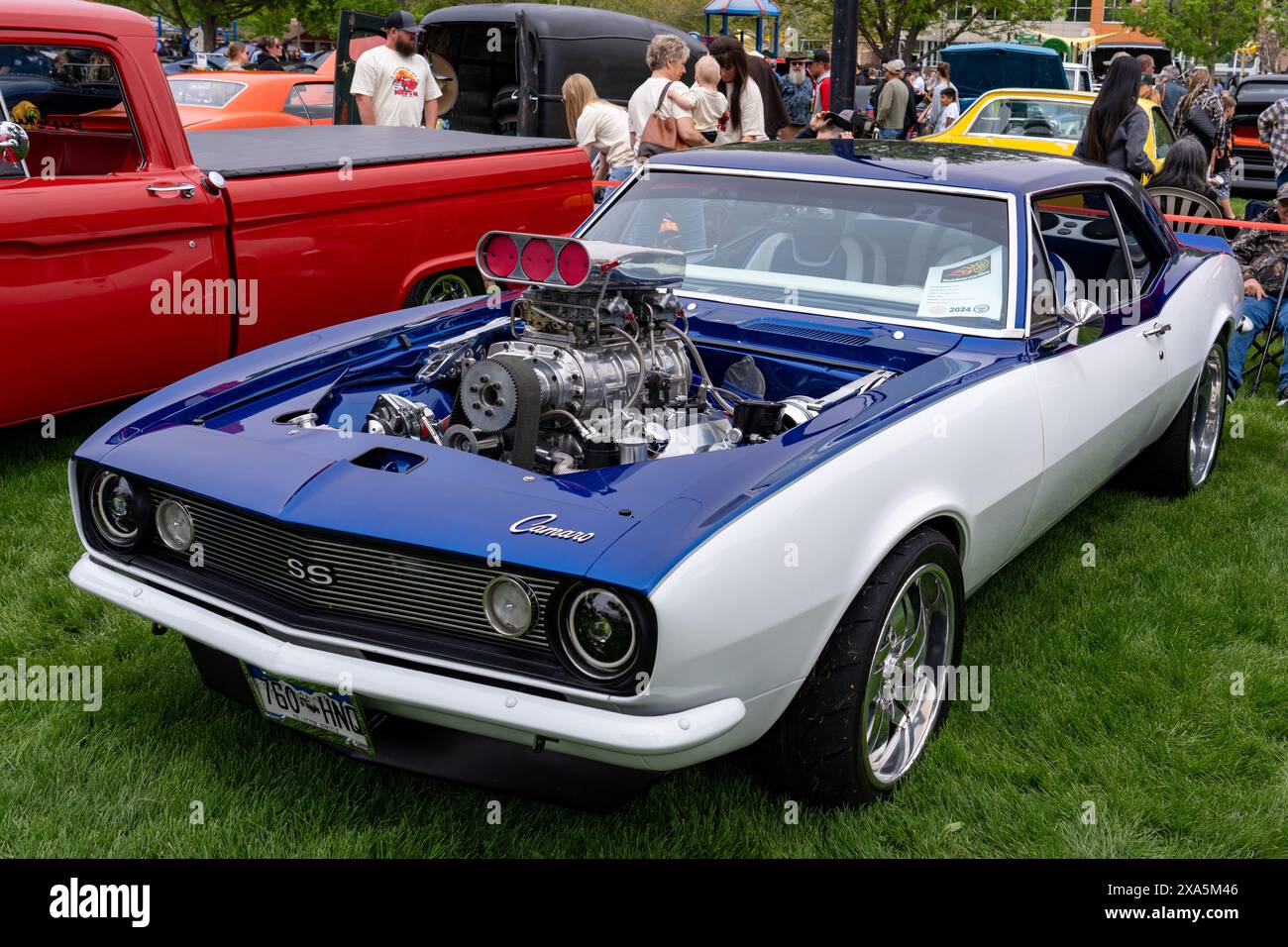 Modified 1967 Chevy Camaro Super Sport muscle car in the Moab Rotary ...